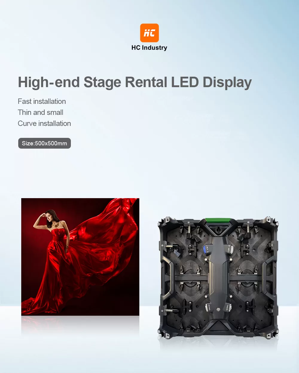 P2.6 Indoor LED Rental Display Cabinet (500x500mm) - Shenzhen HC ...