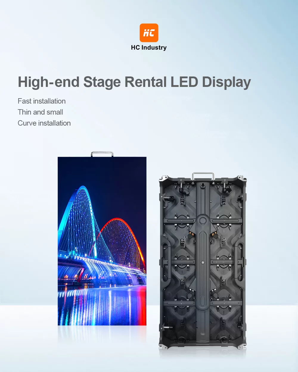 P3.91 Indoor LED Rental Display Cabinet (500x1000mm) - Shenzhen HC Industry Co., Ltd